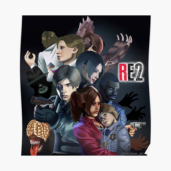 "Resident Evil 2 Remake Fan Art" Poster for Sale by Triciakun | Redbubble