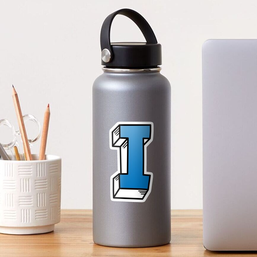 "The Letter I - Blue" Sticker by FinlayMcNevin | Redbubble