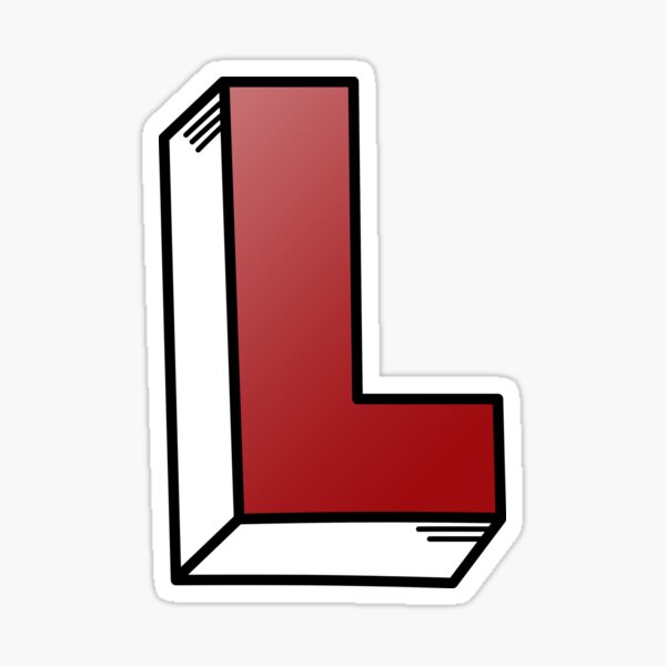 "The Letter L" Sticker for Sale by FinlayMcNevin | Redbubble