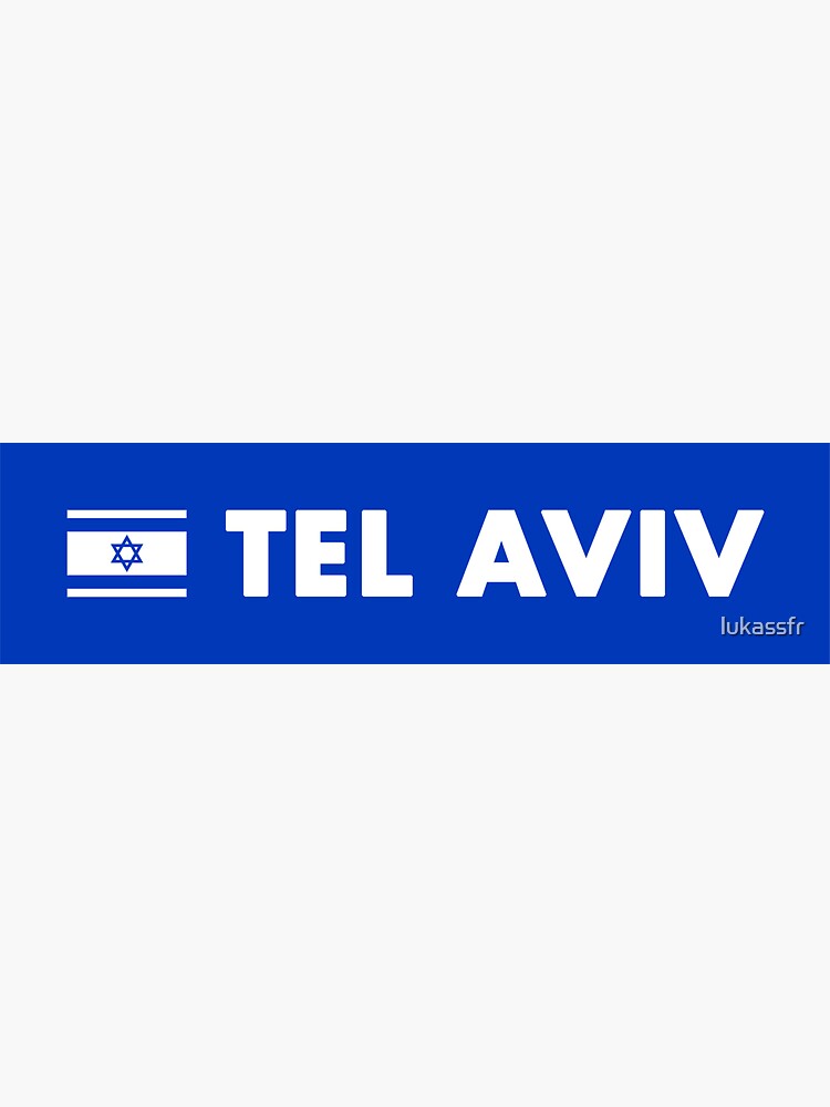 "Tel Aviv Israel Flag" Sticker by lukassfr | Redbubble