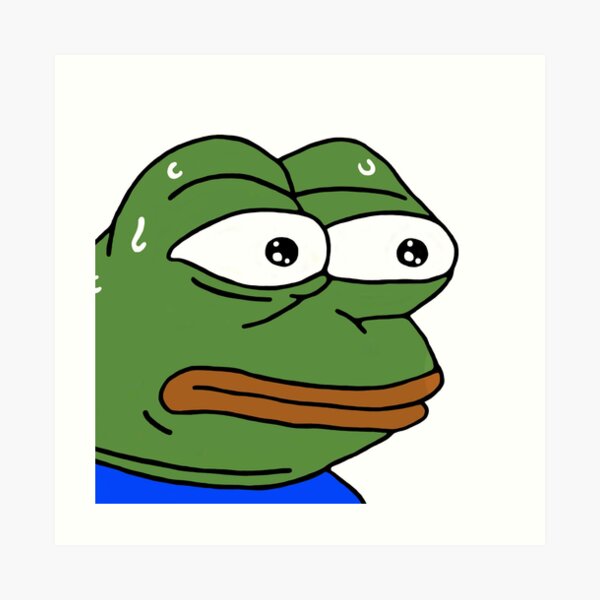 "MonkaS - Twitch emote" Art Print for Sale by StickyMeme | Redbubble