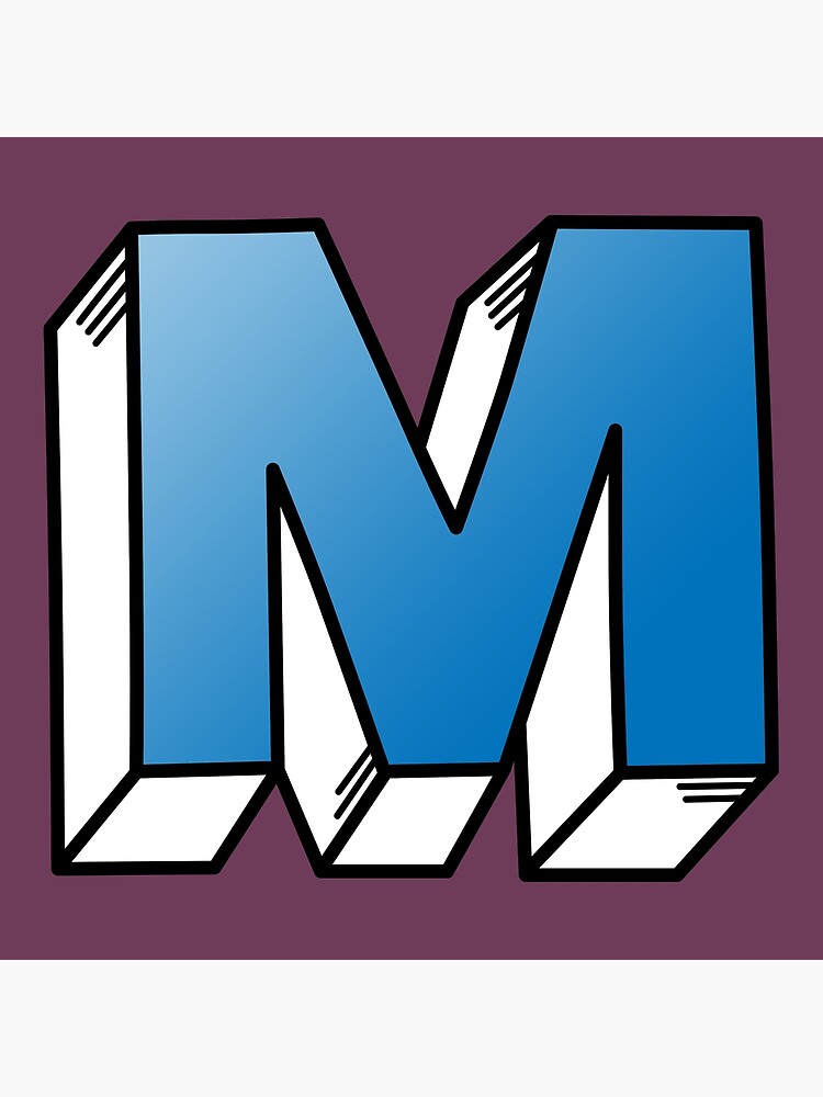 Póster «La letra M - azul» de FinlayMcNevin | Redbubble