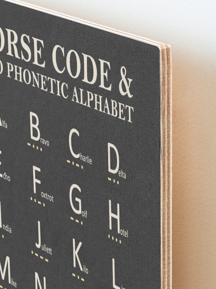 "Morse Code And Phonetic Alphabet" Mounted Print by rogue-design ...