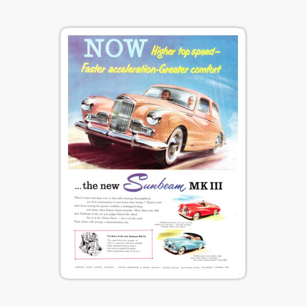 "Sunbeam MkIII" Sticker by Bloxworth | Redbubble
