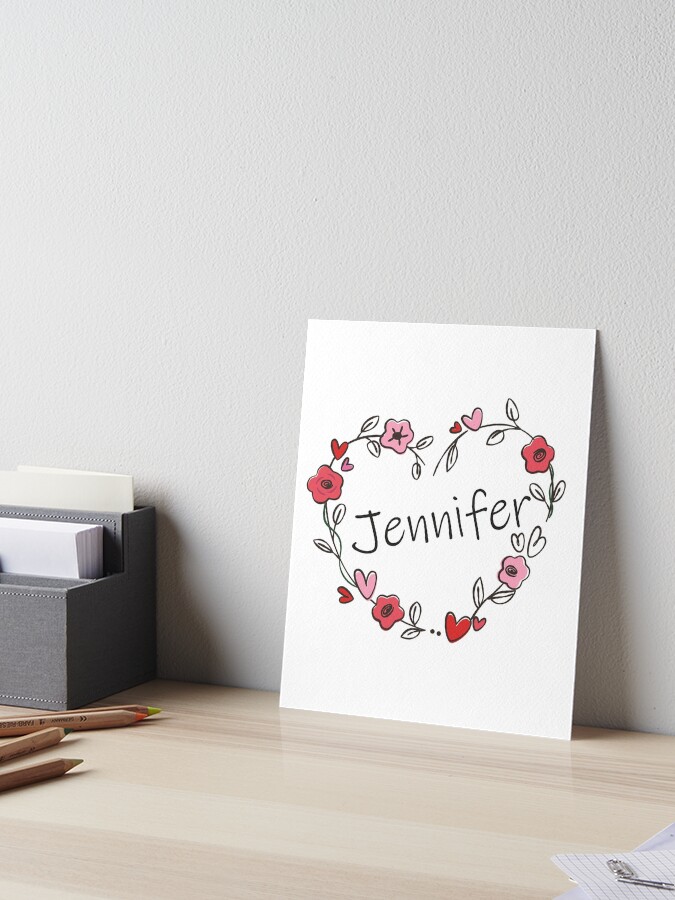 "My name is Jennifer" Art Board Print for Sale by oleo79 | Redbubble