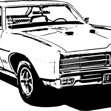 "GTO 1969 Goat Pontiac GTO Muscle Car!" Sticker for Sale by equilibria ...