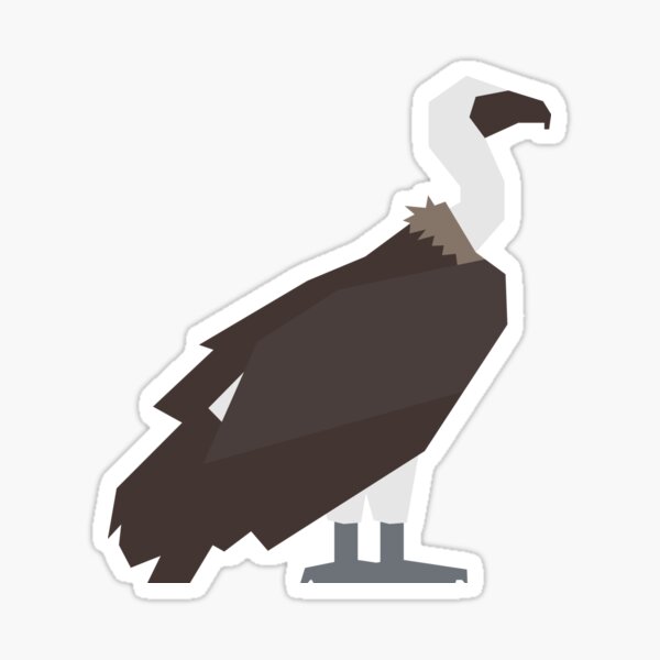 "Graphic Nature - White-backed Vulture" Sticker for Sale by AnthonyZed ...