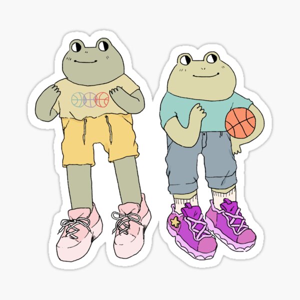 "Basketball frogs!" Sticker for Sale by peachy-doodle | Redbubble