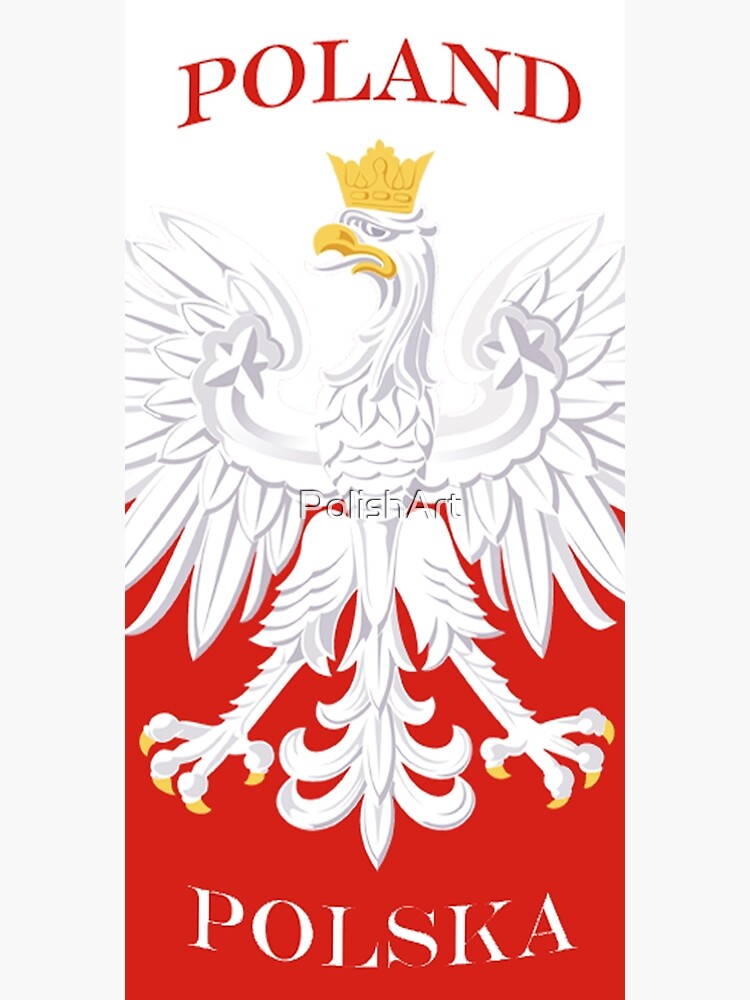 Poster for Sale avec l'œuvre « Polska Pologne Drapeau de l'Aigle Blanc ...