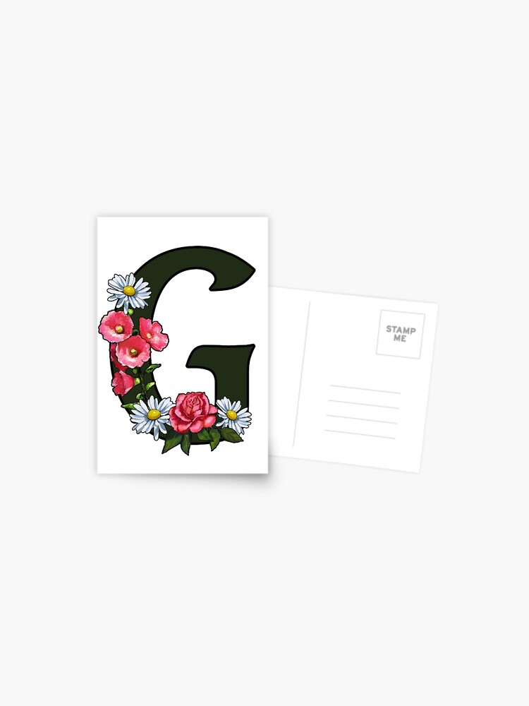 "Letter G, Initial, Monogram, Alphabet, Pink and White Flowers ...