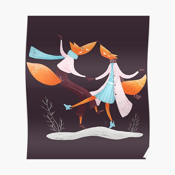 "ANIMALS DANCING FOX" Poster for Sale by ReignGFX | Redbubble