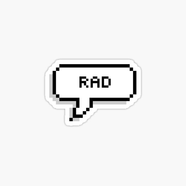 "Rad" Sticker for Sale by thatemokid-tm | Redbubble