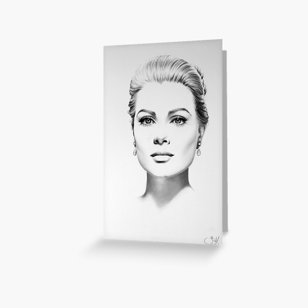"Grace Kelly Minimal Portrait" Greeting Card for Sale by ...