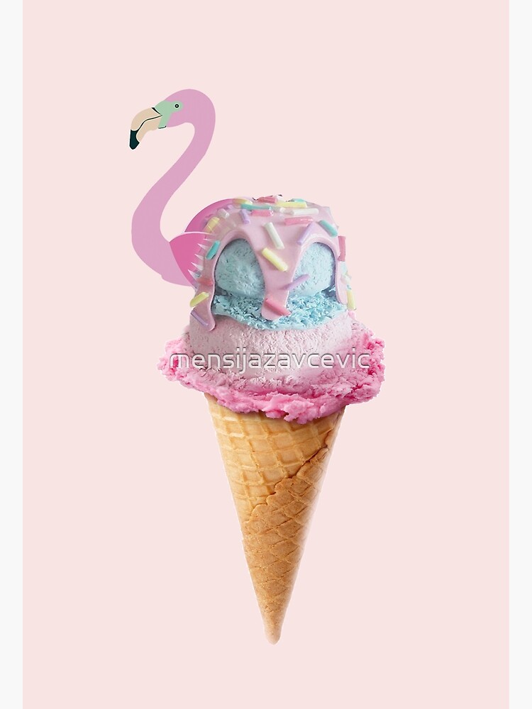 " Flamingo Ice Cream" Poster for Sale by mensijazavcevic | Redbubble