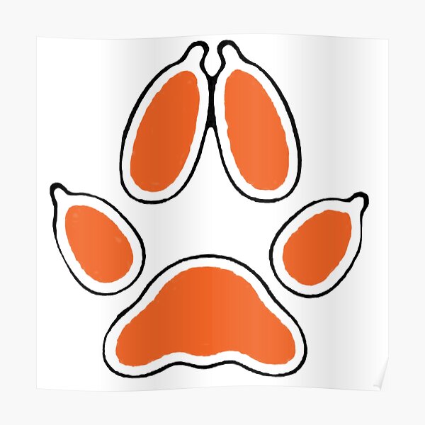 "Fox Paw Print" Poster for Sale by SonOfMcTed | Redbubble