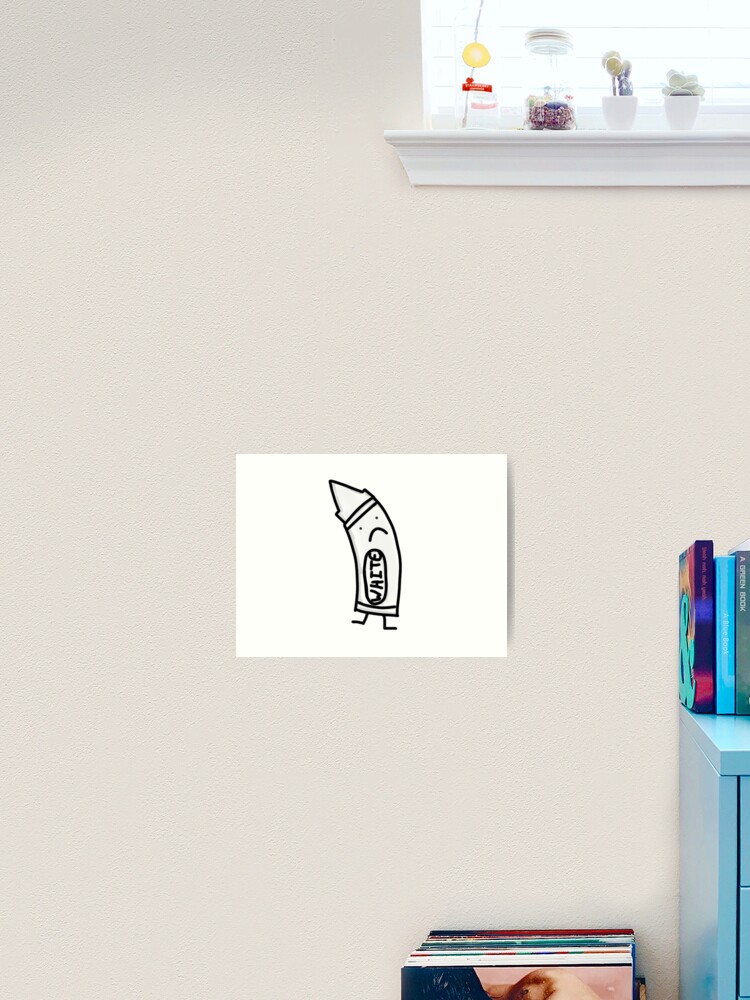 "Sad White Crayon :(" Art Print for Sale by scharmoo | Redbubble