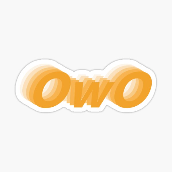 "yellow orange layered OwO" Sticker for Sale by joshuaburrow | Redbubble