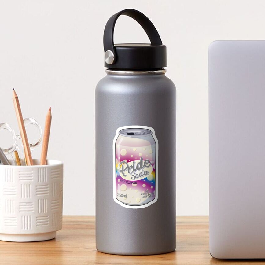 "Pride Month Soda Can: Gay Flavor - LGBTQ+ Flag" Sticker for Sale by ...