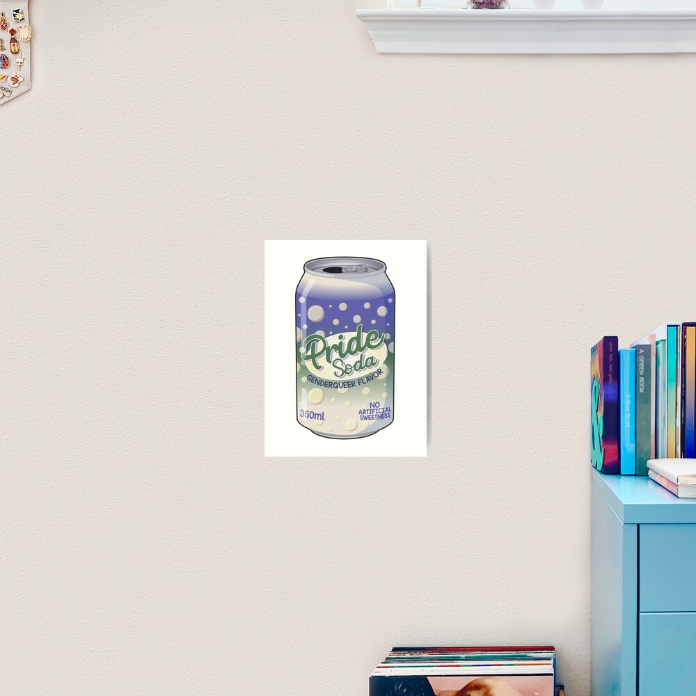 "Pride Month Soda Can: GenderQueer Flavor - Gender Queer Flag" Art ...
