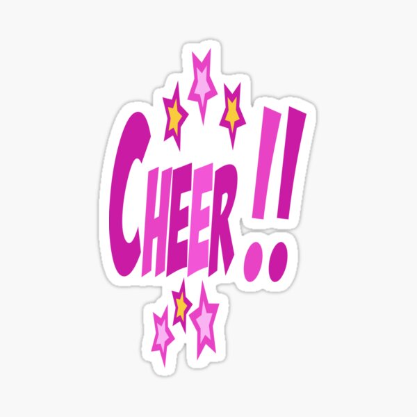 "Cheerleader Cheer" Sticker by apurpleunicorn | Redbubble