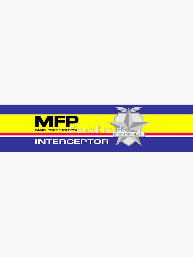 "MFP Interceptor" Sticker for Sale by PetrolHeads | Redbubble