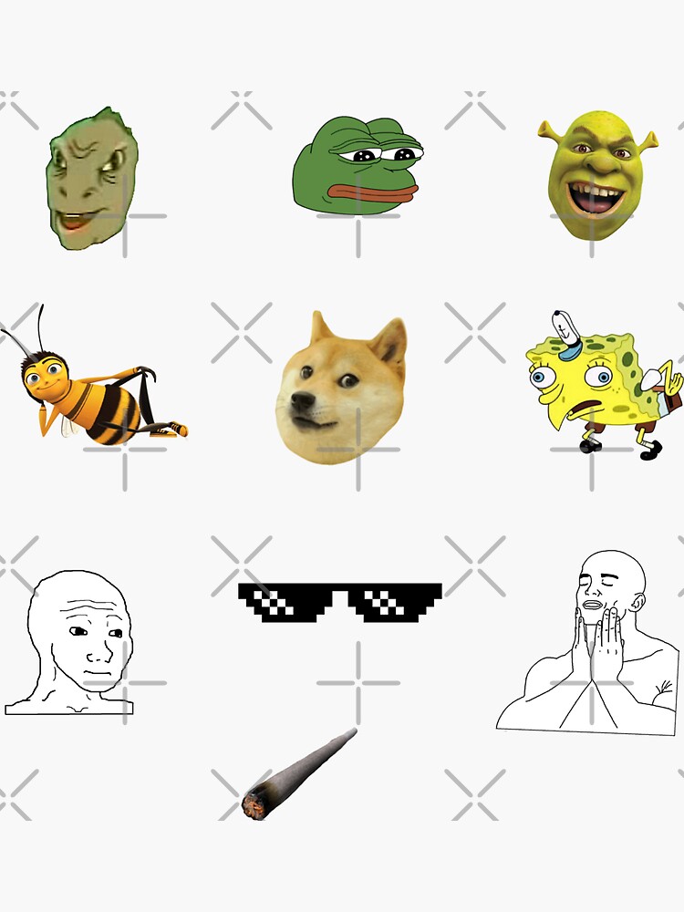 "Dank Meme Sticker Pack #1" Sticker for Sale by blurrylester | Redbubble