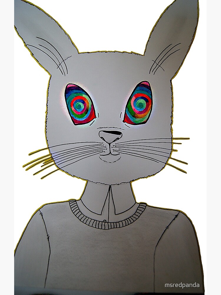 "Hypnotized White Rabbit " Poster by msredpanda | Redbubble
