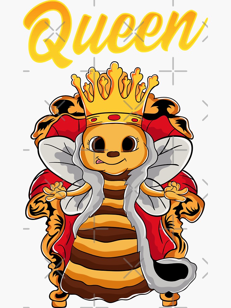"Queen Bee in a Throne" Sticker for Sale by PragmaticFalcon | Redbubble