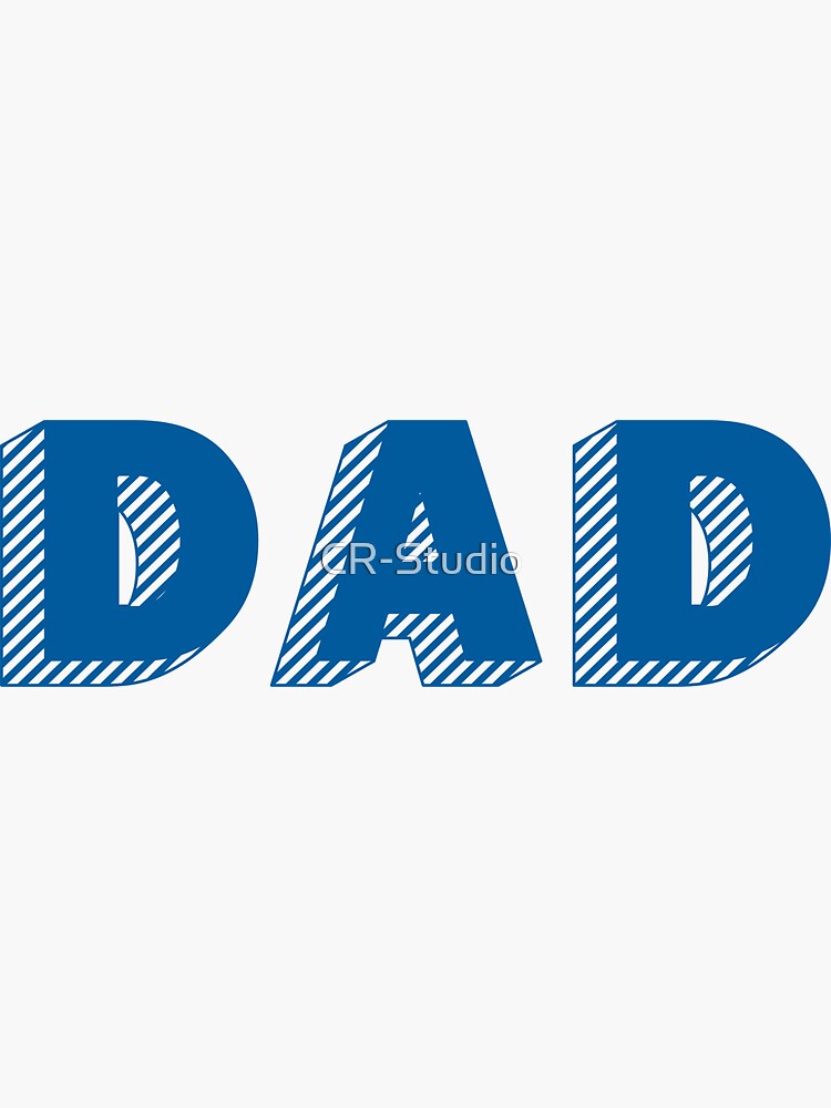 "DAD Color Block Typography" Sticker for Sale by CR-Studio | Redbubble