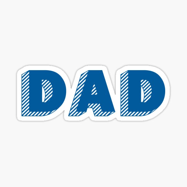 "DAD Color Block Typography" Sticker for Sale by CR-Studio | Redbubble