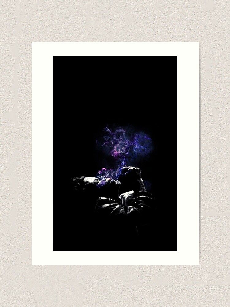 "Tom Waits Smoking Nebula" Art Print for Sale by dmbarnham | Redbubble