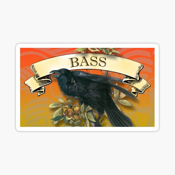 "Bass" Sticker for Sale by jenithea | Redbubble