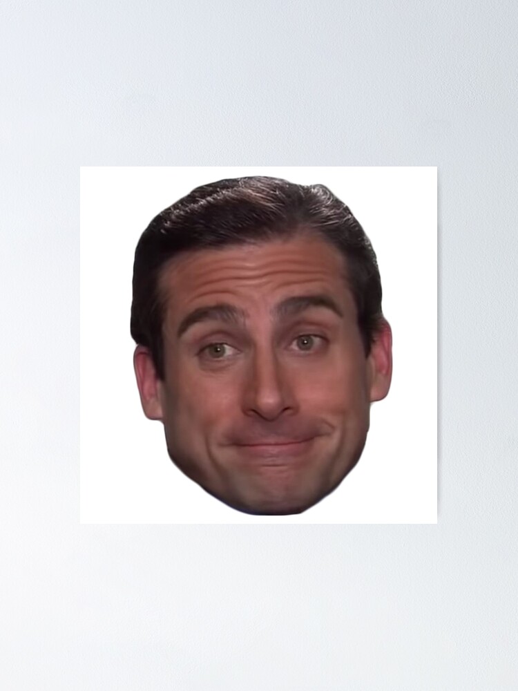 "Michael Scott Face" Poster for Sale by virtualheaven | Redbubble