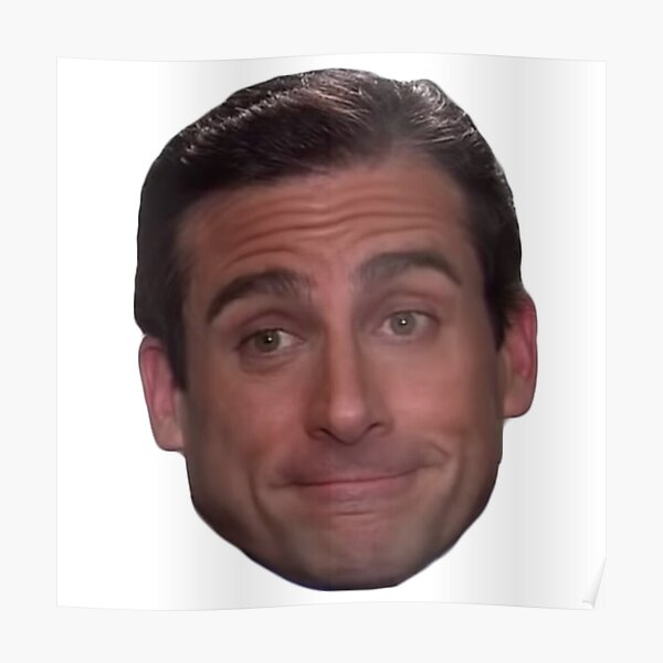 "Michael Scott Face" Poster for Sale by virtualheaven | Redbubble