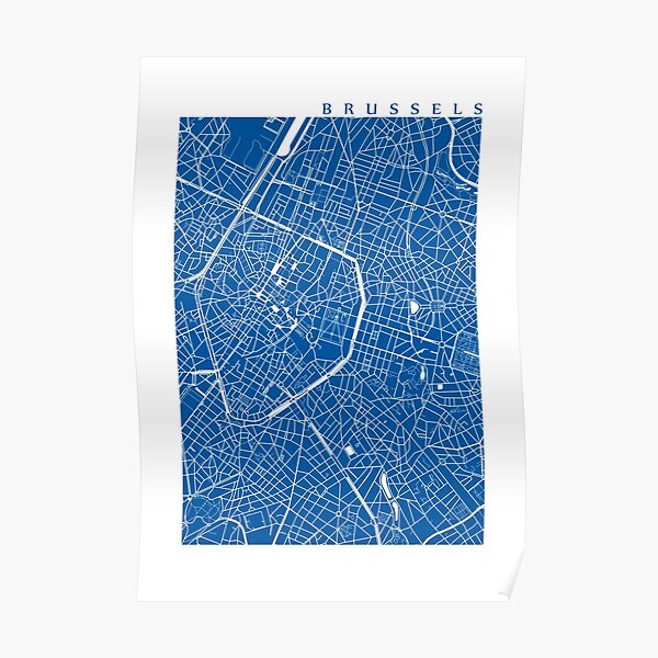 "Brussels, Belgium Map" Poster by CartoCreative | Redbubble
