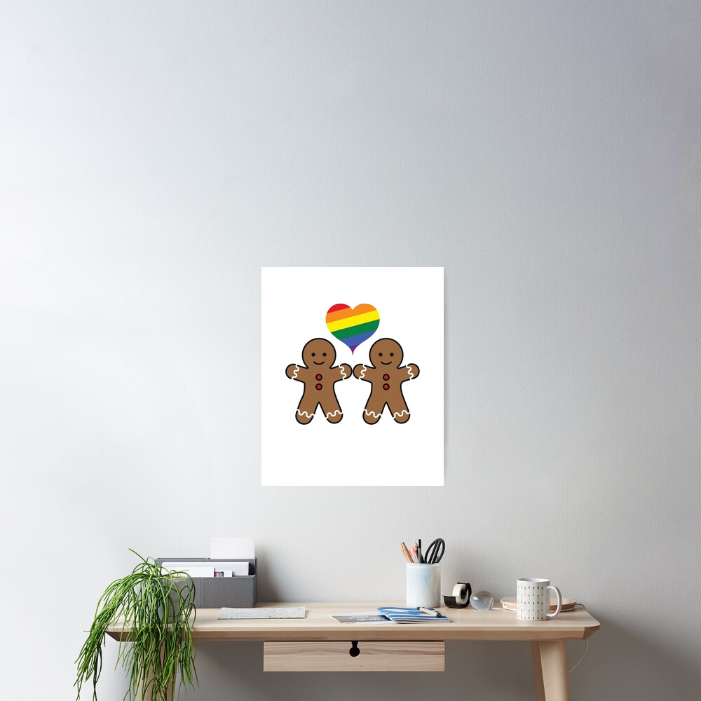 " LGBTQ gingerbread man or woman for gay or lesbian couple " Poster for ...