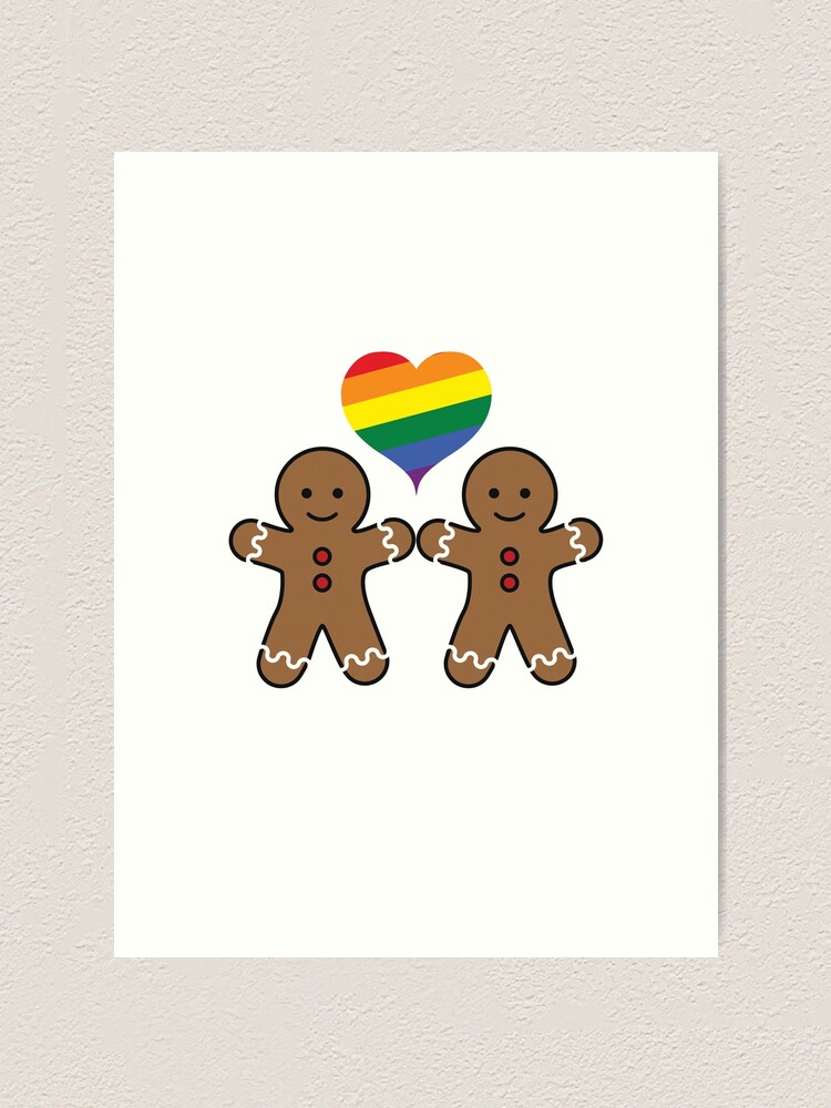 " LGBTQ gingerbread man or woman for gay or lesbian couple " Art Print ...