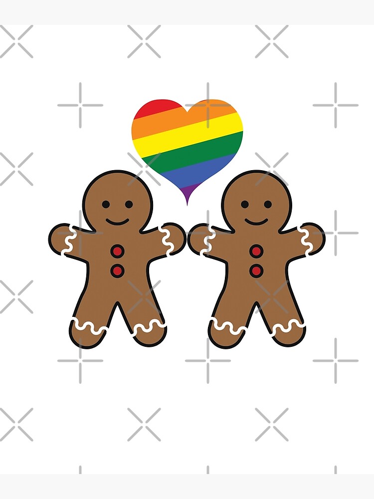 " LGBTQ gingerbread man or woman for gay or lesbian couple " Art Print ...