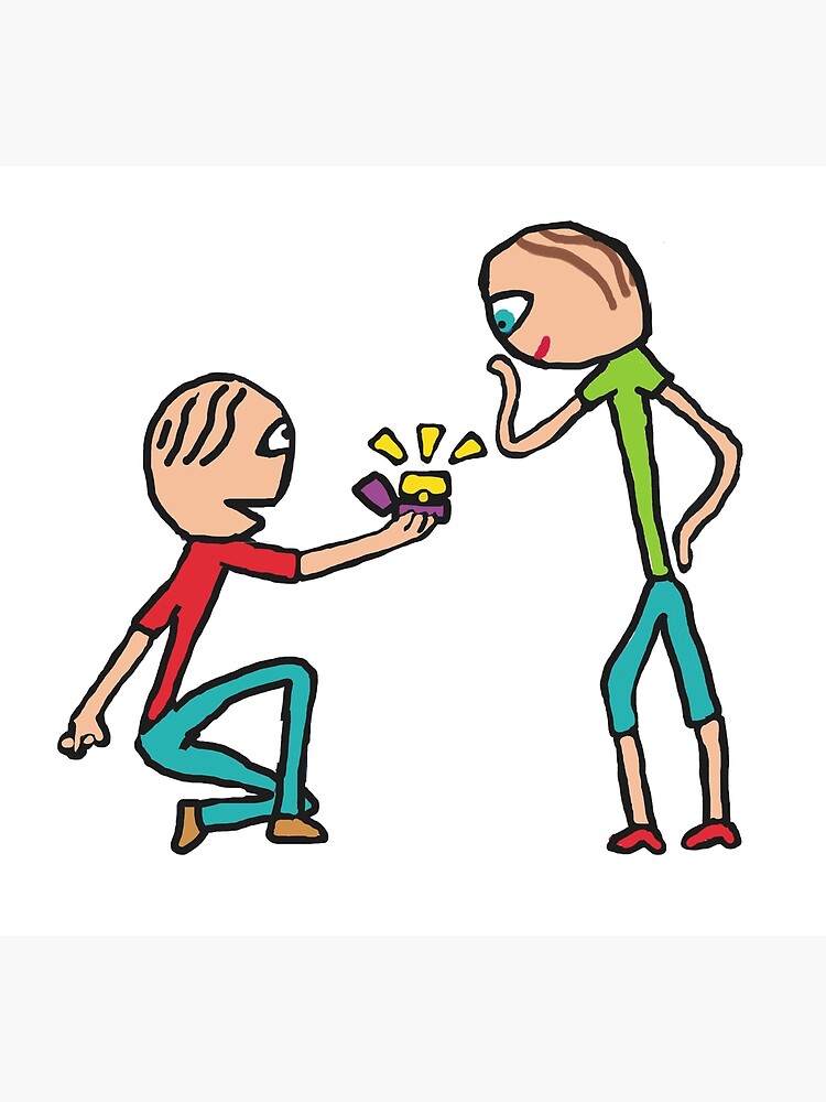 Stick Figure Marriage Proposal