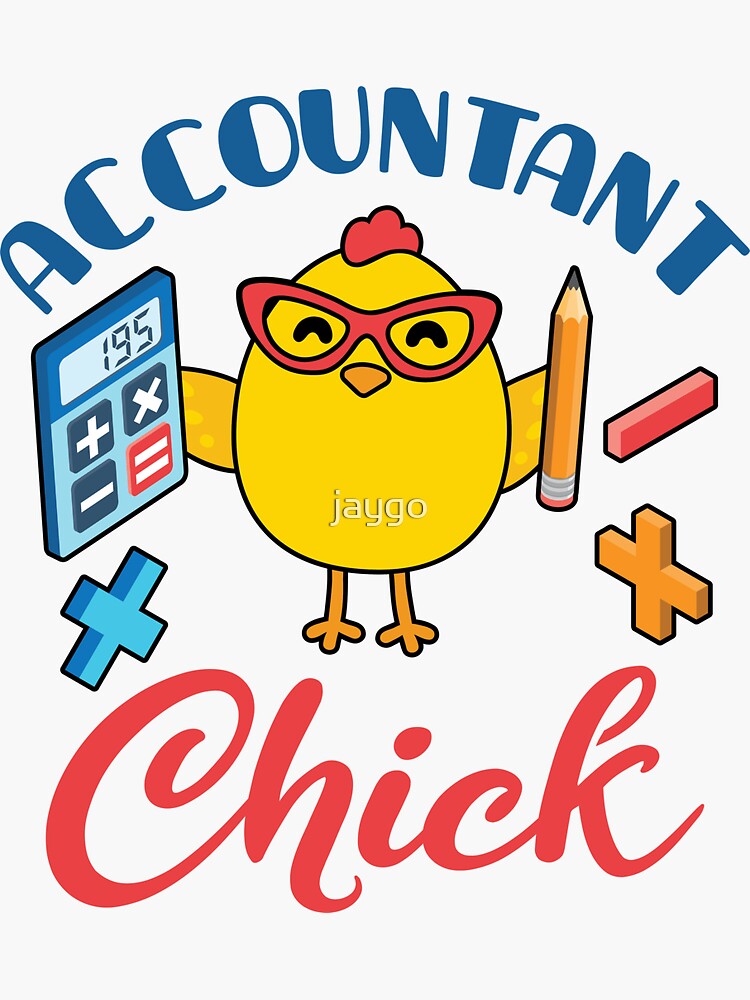 "Accountant Chick Women Female CPA Accounting Student" Sticker by jaygo ...