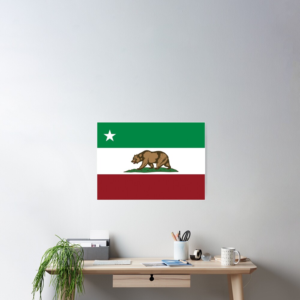 "Mexican California Republic Flag" Poster for Sale by LGdesigns | Redbubble