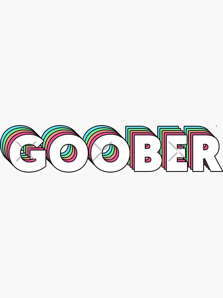 "Goober Sticker" Sticker for Sale by GoodCooks | Redbubble