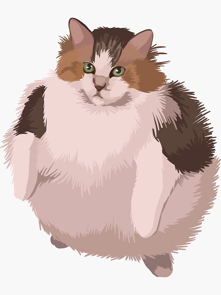 "Loop Cat Sticker" Sticker for Sale by RoundBoys | Redbubble