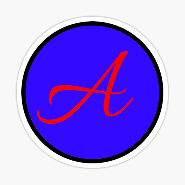 "Large Capital A Blue and Red In Colour" Sticker by armzysgm | Redbubble