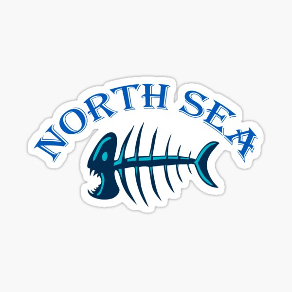"Fish`NORTH SEA`Gifts Angler Tee Shirt Maritim" Sticker for Sale by ...