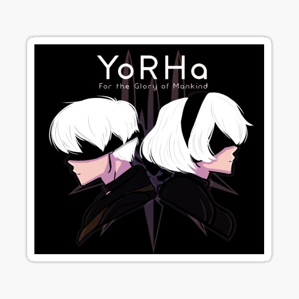 "Nier Automata: 2B and 9S" Sticker for Sale by Pastel-Lizards | Redbubble