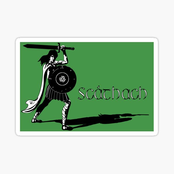 "Scáthach!" Sticker for Sale by LordNeckbeard | Redbubble