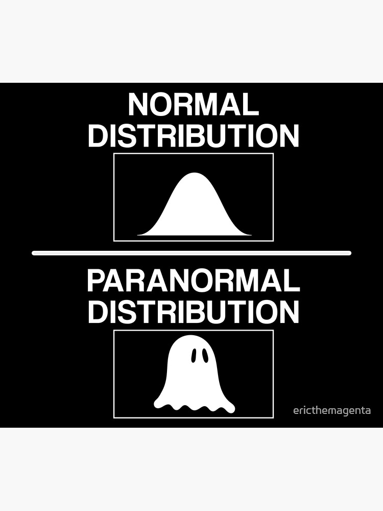 "Normal Distribution Paranormal Probability Halloween Humor" Poster for ...
