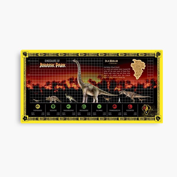 "Dinosaurs size chart" Canvas Print for Sale by jurassicdesign | Redbubble