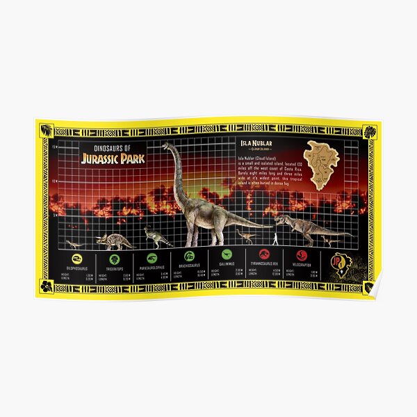 "Dinosaurs size chart" Poster for Sale by jurassicdesign | Redbubble